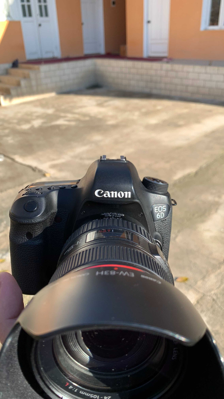 Canon 6D + 24-105 Usm obyectivi bilan + document karobka