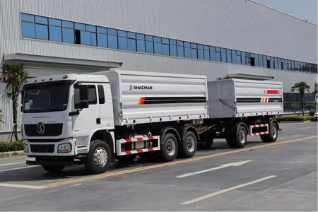 Самосвал зерновоз Shacman L3000 6x4 с прицепом