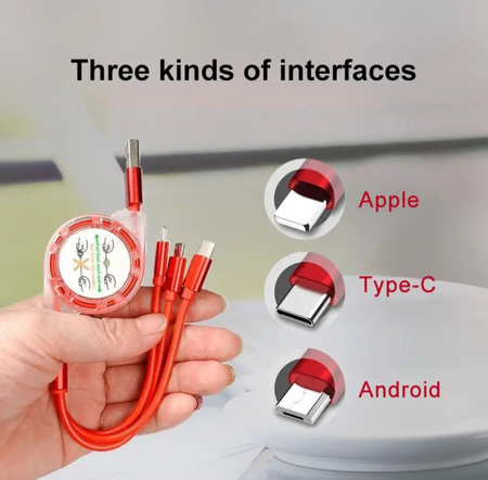 USB-кабель зарыдный 3-в-1
