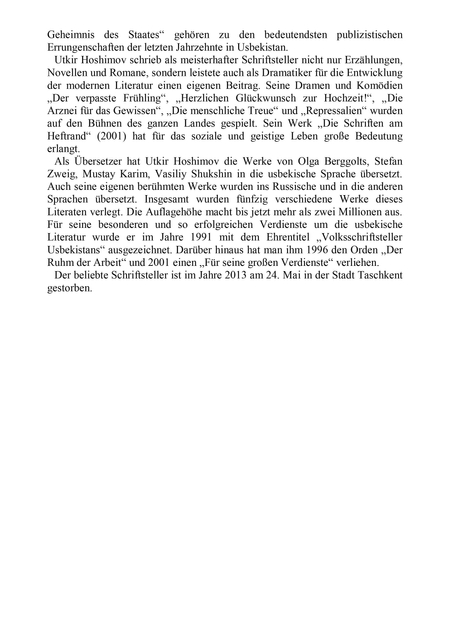 Dunyoning ishlari - Kein Himmel auf Erden