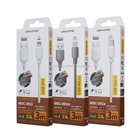USB кабель WK Full Speed Pro Data Cable WDC-092a USB Type-C 3m