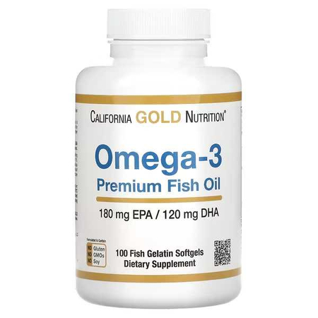 Омега-3 Рыбий жир, 100 капсул California Gold Nutrition