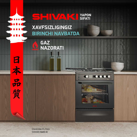 Газ плиталар SHIVAKI. АРЗОН. Газовые плиты SHIVAKI. Artel. Vesta