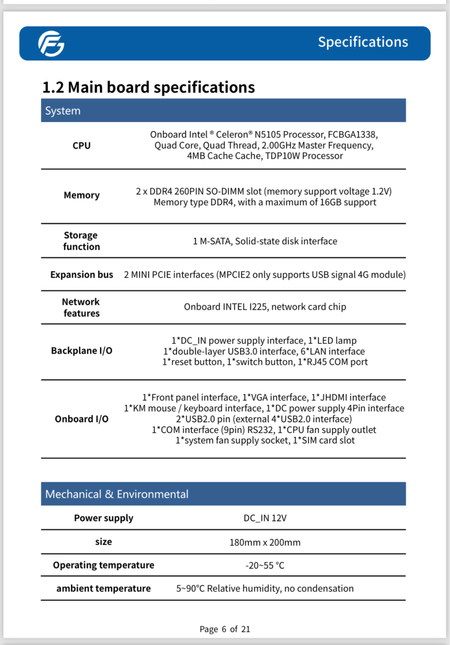 Промышленная n5105 порты 2,5 gb