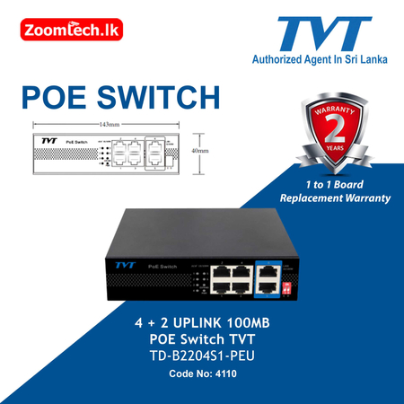 TVT poe switch TD-B2204S1-PEU
