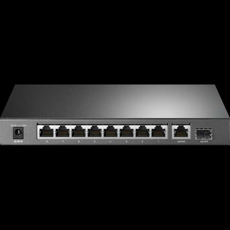 TL-SG1210P с 9 гигабитными портами RJ45 (8 портов PoE+) и портом SFP
