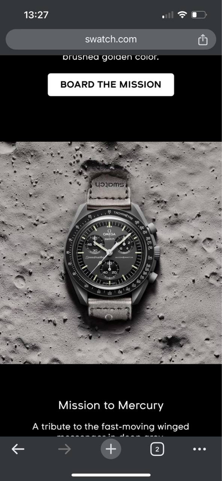 Часы мужские соат omega & swatch mission to mercury mission to moon