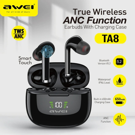 earbuds с шумоподавлением airpods awei TA8