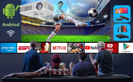 Проектор V6 WiFi Android LED FullHD, Proektor, Projector led Android