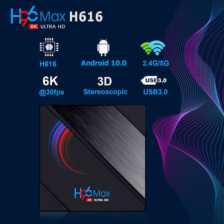 Android box H96 Max, Android 10,0, 4 + 32/ Приставка