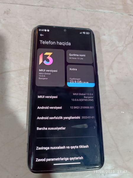 Xiaomi not 10 lite