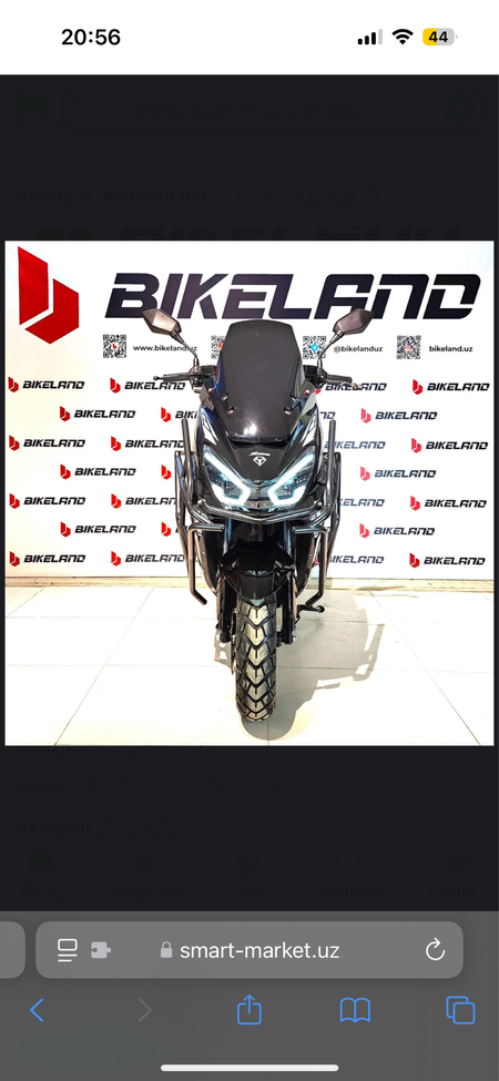 Tyger Bikeland skuter rangi qora
