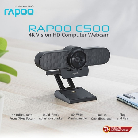 СКИДКА! Rapoo C500 4K/30Fps Веб-камера с автофокусом Вебкамера
