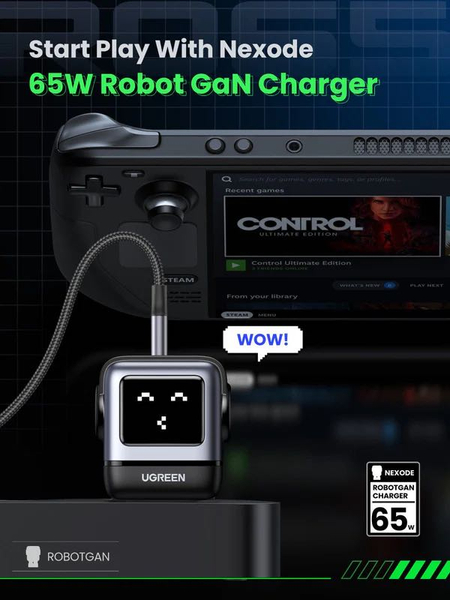 Зарядное устройство UGREEN Nexode RG 65W, GaN