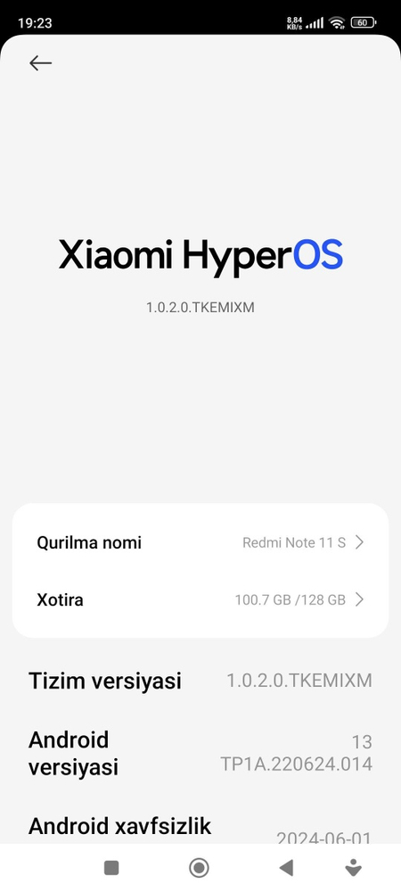 Xiomi Redmi note 11 S
