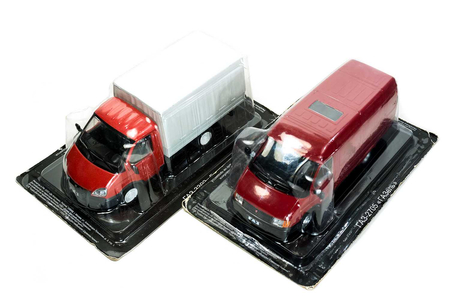 Две редкие Газели ГАЗ-2705 (фургон)&ГАЗ-3302 (грузовик), масштаб 1:43.
