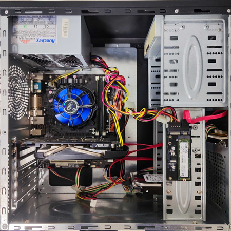 Kuchli stol kompyuteri, i5, 8gb DDR, ASUS GTS450, 128gb ssd, 500gb hdd