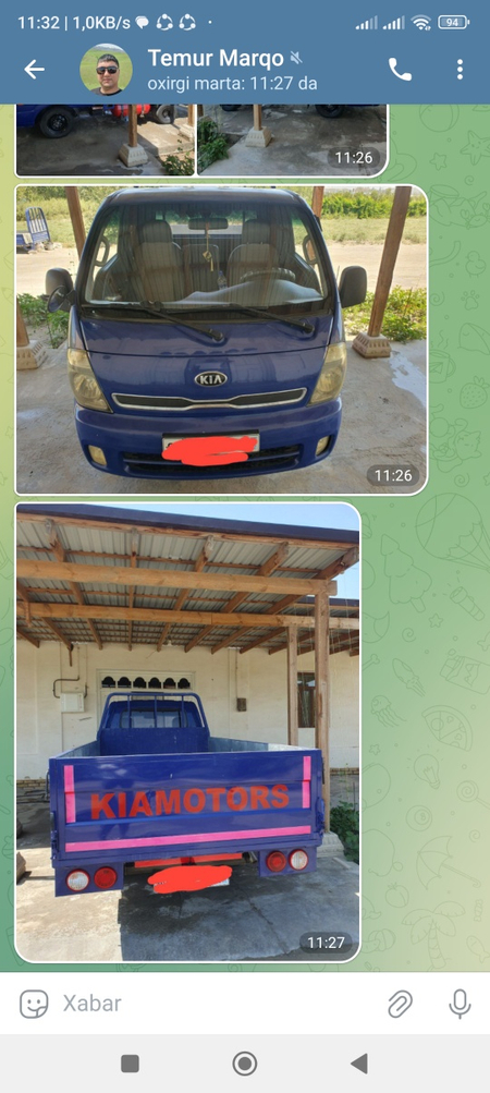 Kia bongo3 uzi agʻdaruvchi pul topar moshina