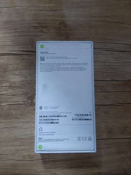 iPhone 16 128 xotira rangi qora ochilmagan karobka dakument