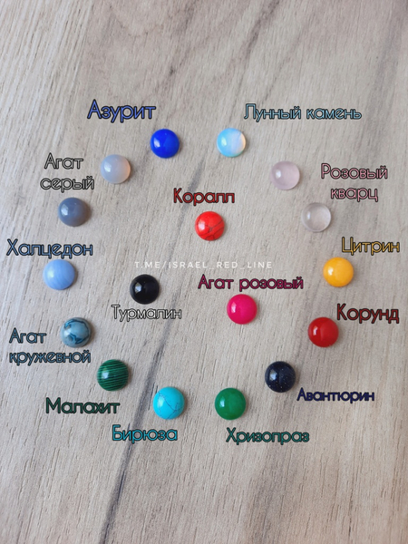 Серьги-пусеты на заказ с натуральными камнями