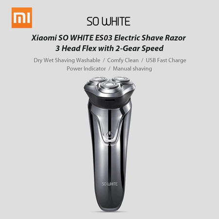Умная электробритва SO WHITE ES3 для мужчин, 3D моющаяся перезаряжаема