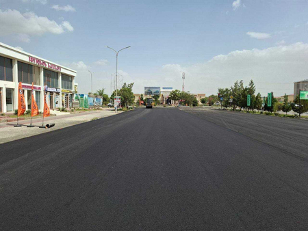 Выполним асфальтирование и работу по рисованию разметка
