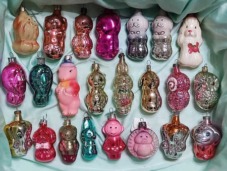 Елочные игрушки стеклянные