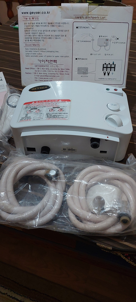 Новый проточный, электрический водонагреватель  GEYSER (MADE IN KOREA)
