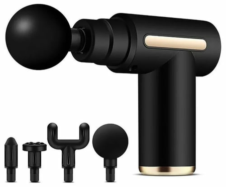 БЕПУЛ Доставка, Массажный-пистолет для тела Massage Gun, с 4 насадками