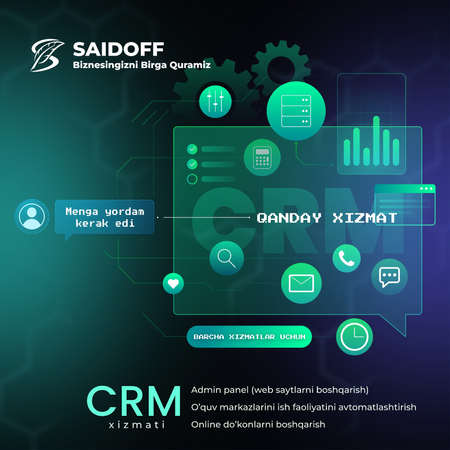 CRM, Web-sayt, Telegram bot, Brandbook, Logobook, Guidebook tayyorlash