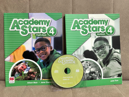 Macmillan Academy stars 4 pupils book + work book + cd Макмиллан