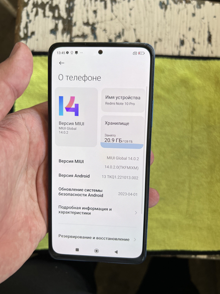 redmi not 10 pro pamit 6.128g holati ideal oqip tel qlila