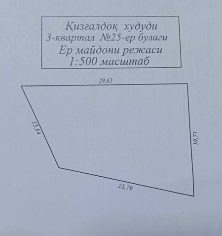 Mehnat qizg\\\'aldoq 3 kvartalda quruq yer sotiladi\\n4,4 sotix tarsavoy