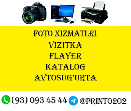 Компютер услуги / Poligrafiya xizmatlari