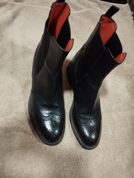 Сапожки из натуральной кожи Челси Santoni