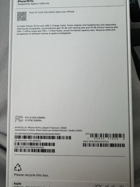 Iphone 16 pro desert titanium
