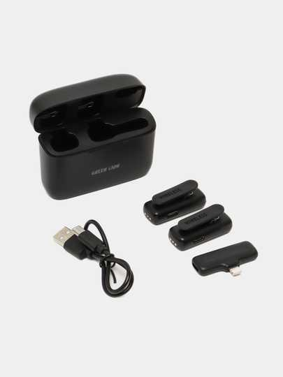 Микрофон Green Lion с разёмом для iPhone, 2 в 1, для новичков блогеров
