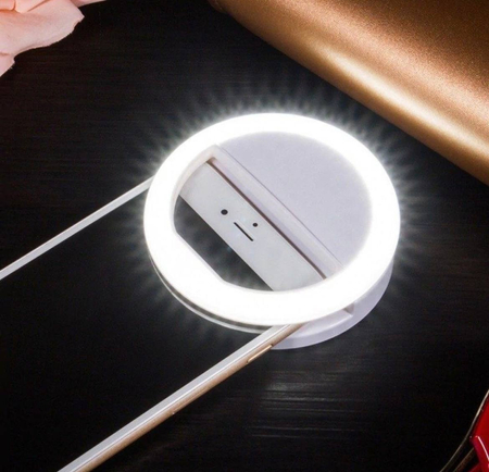 Кольцевой светильник для селфи с USB зарядкой .