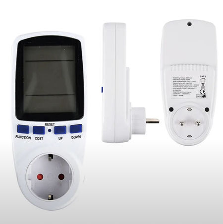 Digital LCD Power Meter Wattmeter Socket Wattage Kwh Energy Analyzer