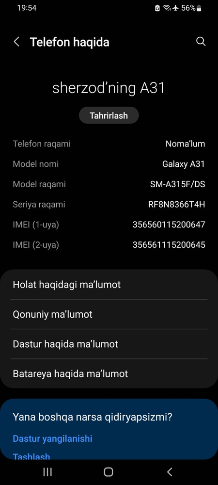 Samsung Galaxy A31