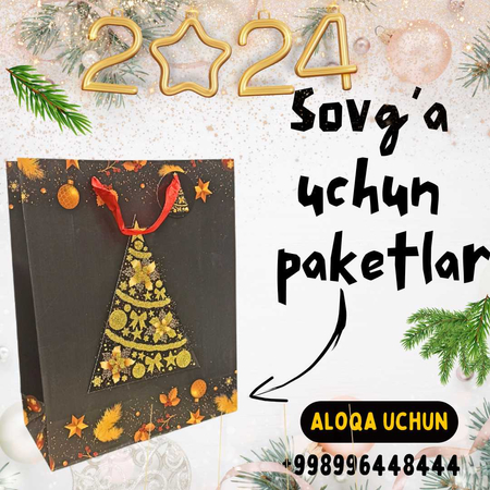 **Yangi yil uchun sovg'a sumkalari va qutilari**