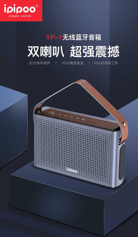 IPIPOO YP-1 Беспроводная Колонка 10W с Встроенное FM-Радио AUX/Card TF