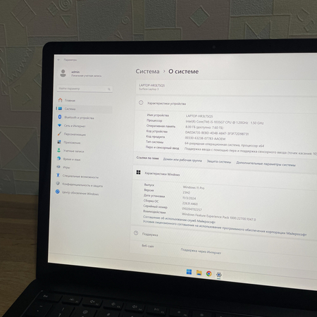Ноутбук Microsoft Surface Laptop 3 | Intel core i5-1035g7 | DDR4 8GB