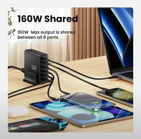 Настольное Зарядное Устройство GaN USB-C Мощностью 160