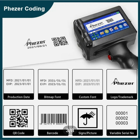 Mini printer sana, tekst,QR kod va boshqalar