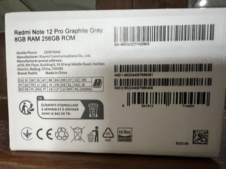 Redmi note 12 pro 256gb