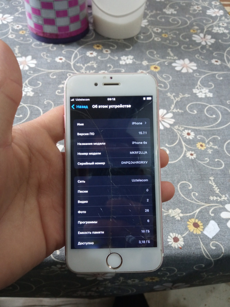 iPhone 6s 16gb touch id ishlamidi