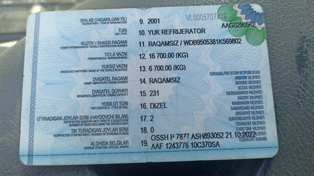 Mercedes ahor 2001 yil