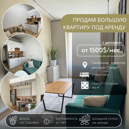 Арендный бизнес. Инвестиции в недвижимость. Самарканд