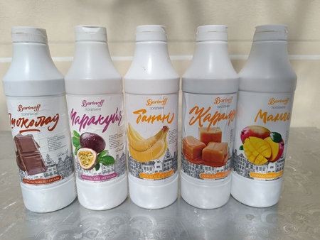 Сиропы профессиональные Barinoff для кофе и коктейлей, топинги, морсы